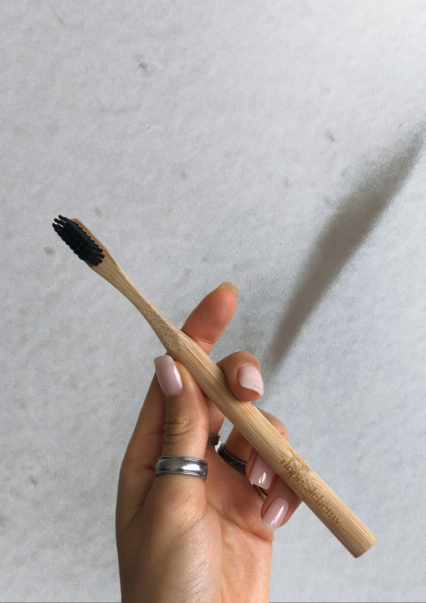 eco tooothbrush set | charcoal bristles | bamboo biodegradable and ...